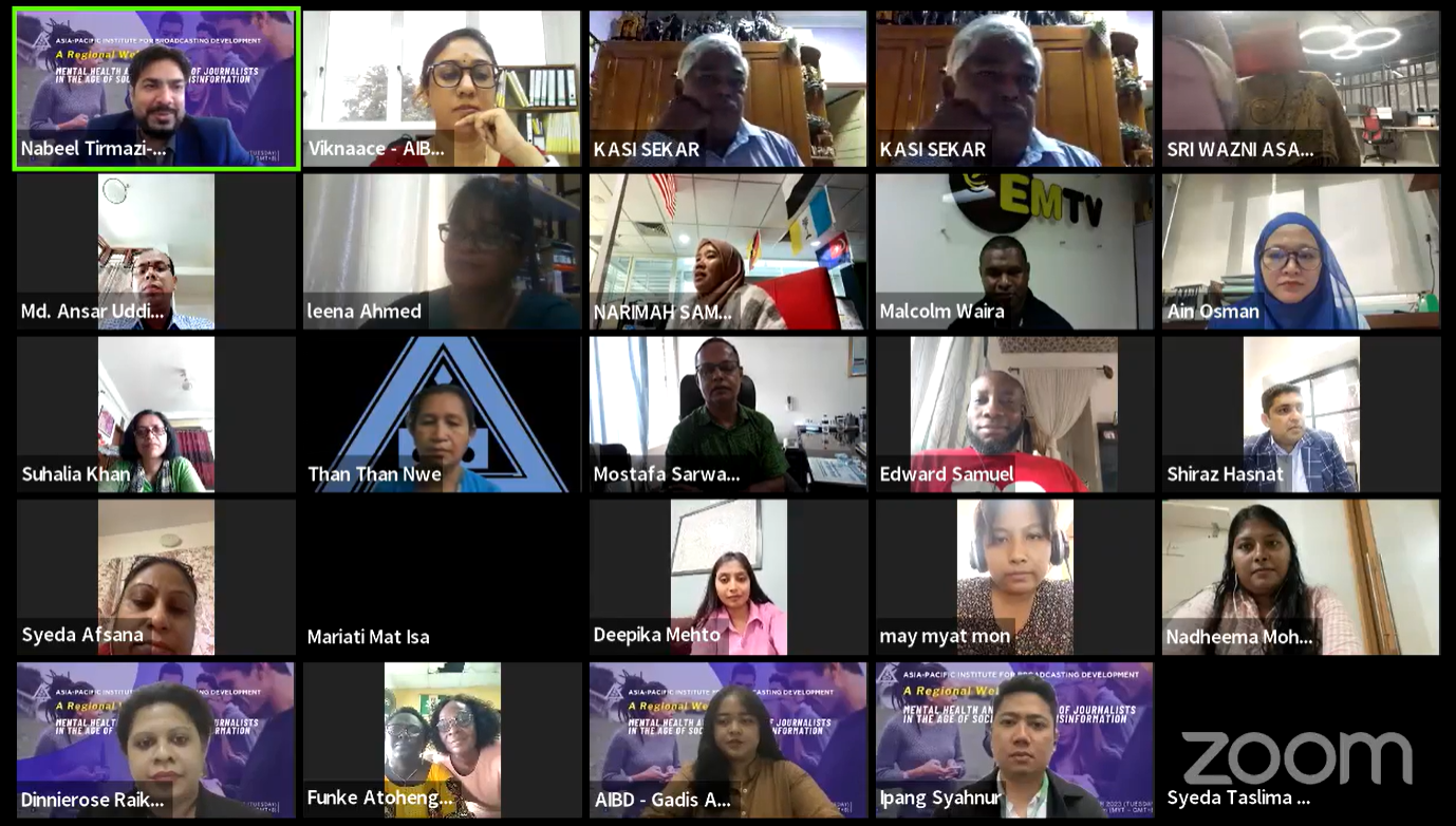 AIBD Regional Webinar on Mental Health and Wellbeing for Journalists in ...